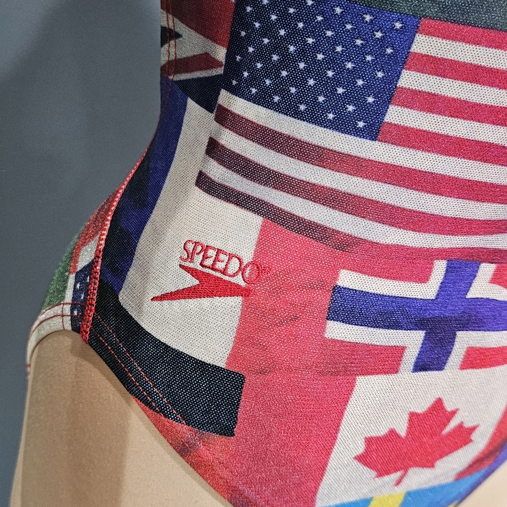Vintage Speedo Flags Of The World One Piece Swimsuit … - Gem